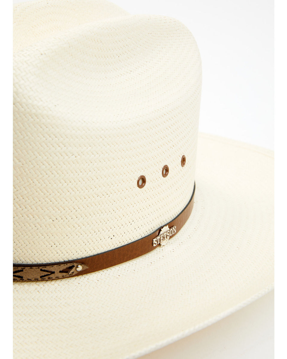 STETSON MEN'S RODEO NATURAL CATTLEMAN STRAW WESTERN HAT StyleNo.: SSRD ...
