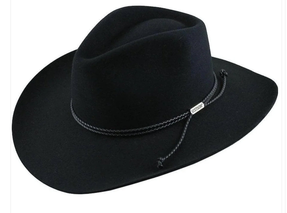 6x Stetson Carson Fur Felt Cowboy Hat black – RR Western Wear