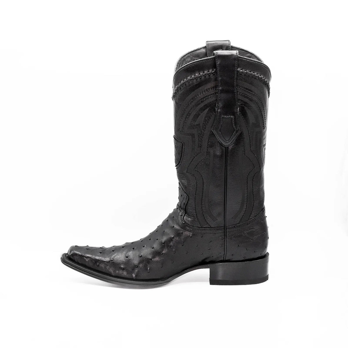 Wild West Boots - Men's NARROW SQUARE TOE OSTRICH BLACK - 277L0305 – RR ...
